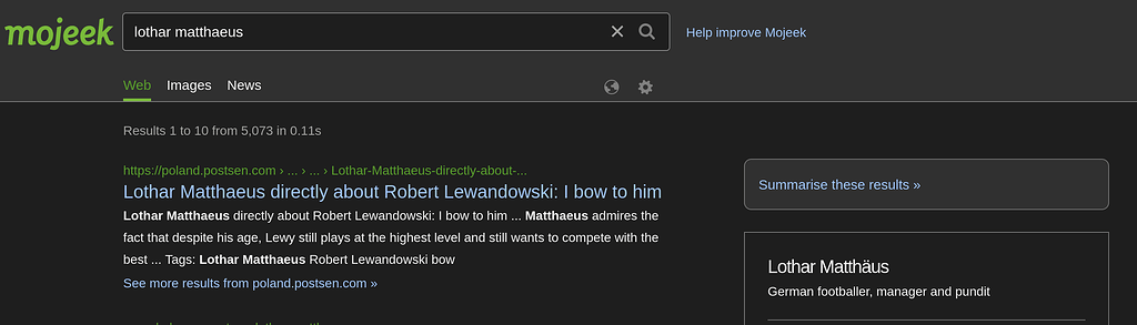 TESTING: Mojeek Summary - Testing - The Mojeek Discourse